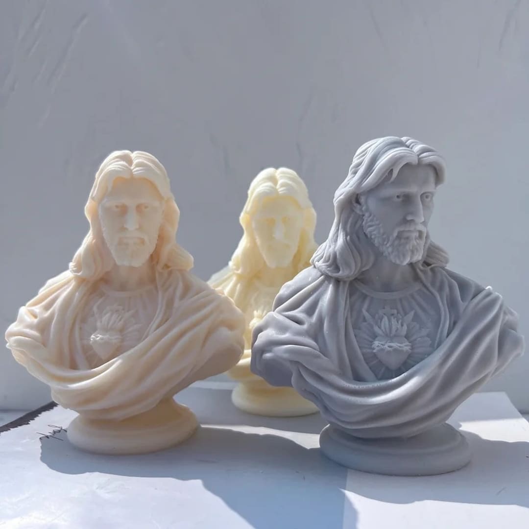Large Jesus Christ Food-grade Silicone Mold Candle Making Molds ...