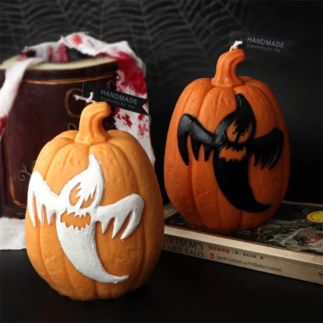 Pumpkin Scary Ghost Face Silicone Mold Food-grade Candle Making Molds ...
