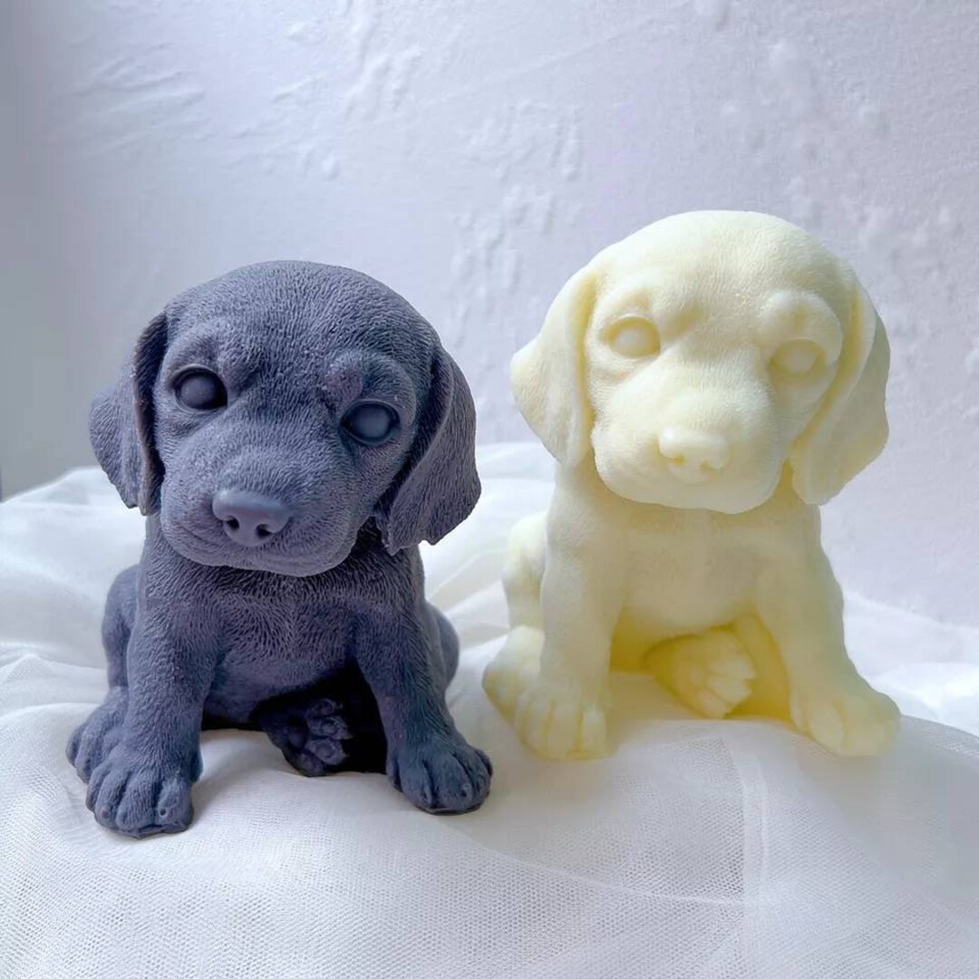 Cute Beagle 3D Puppy Silicone Candle Making Mold Resin Bull Dog Lover ...