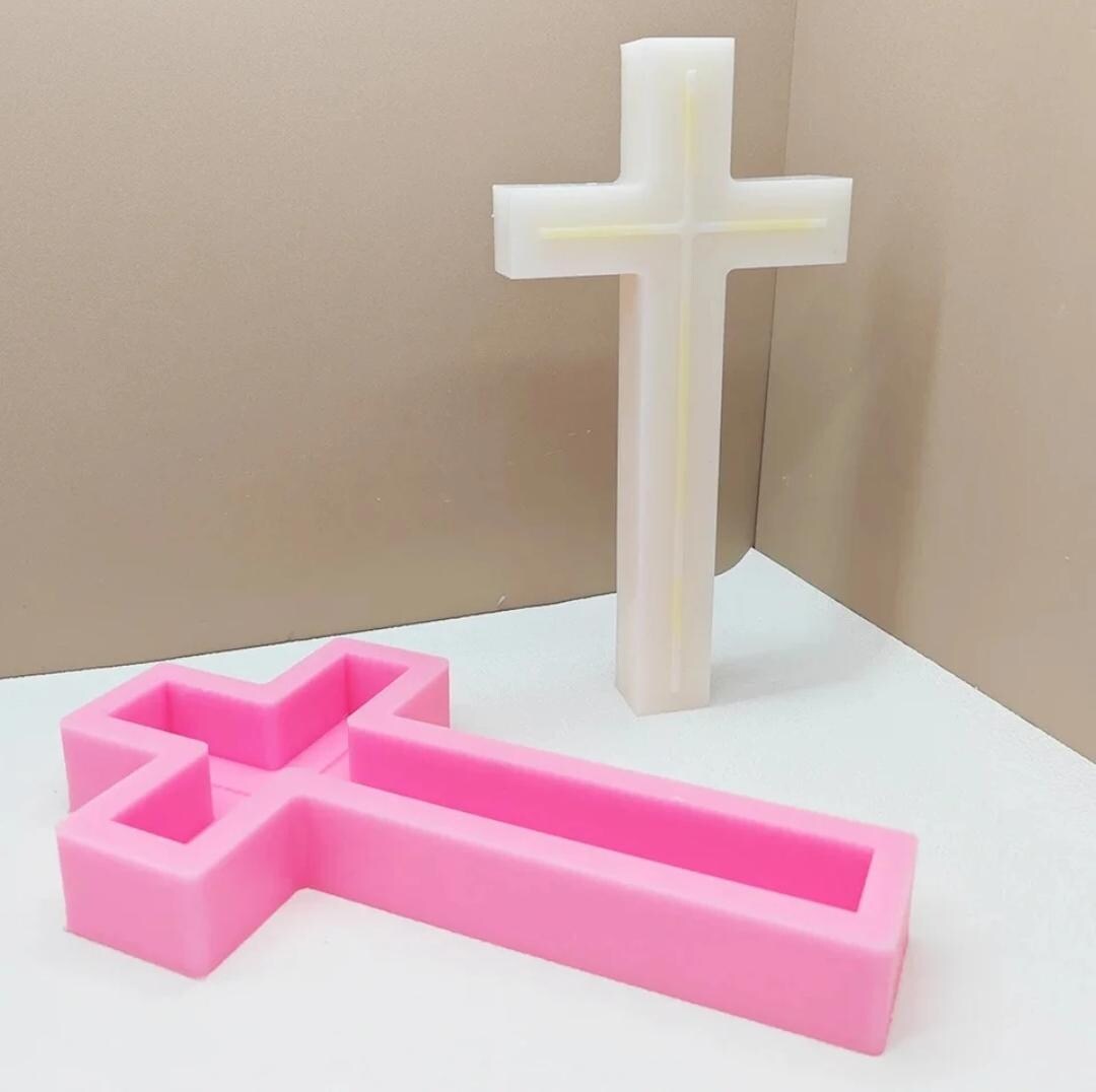 Large Cross Jesus Christ Food-grade Silicone Mold Candle Making Molds ...