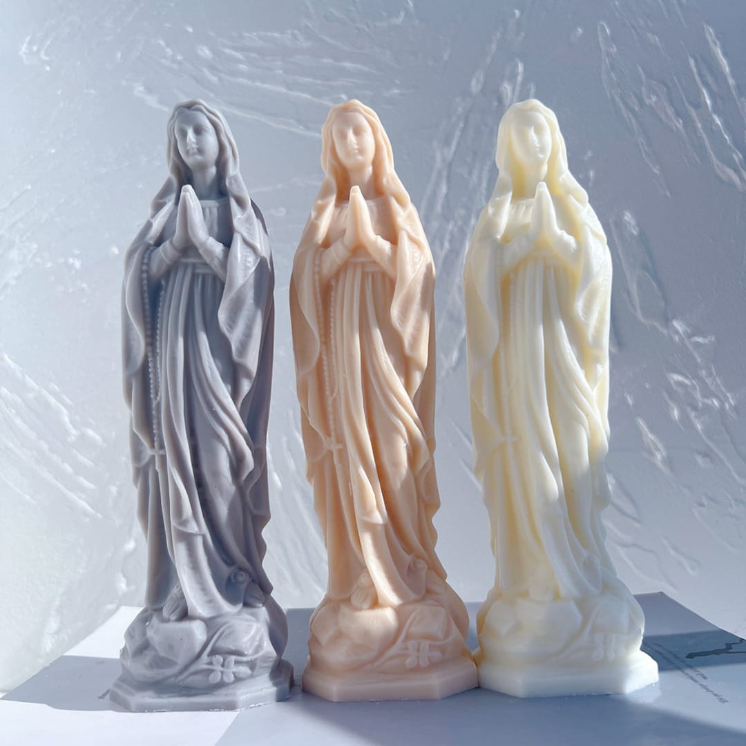 Large Holy Virgin Mary Food-grade Silicone Mold Chocolate Big Candle ...