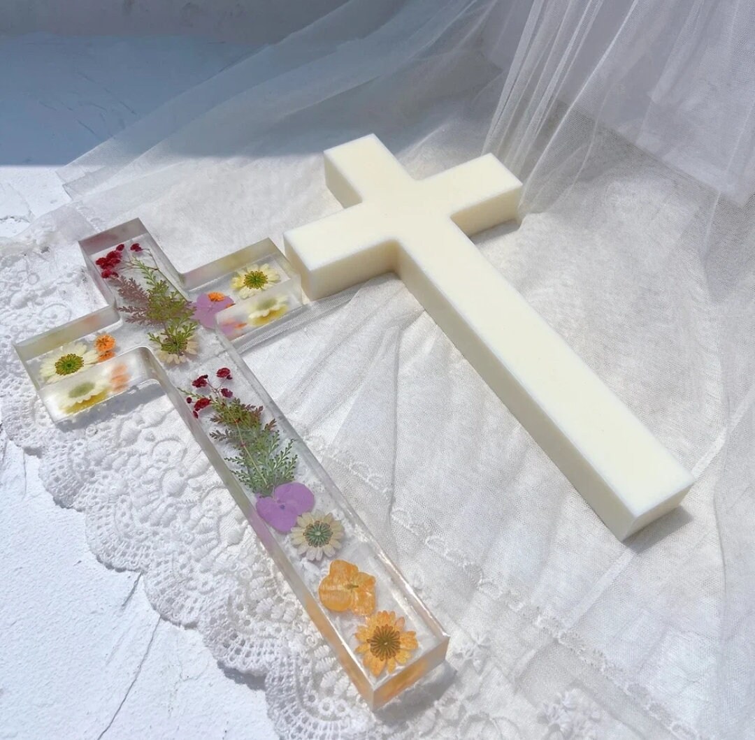 Large Cross Jesus Christ Food-grade Silicone Mold Candle Making Molds ...