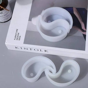 3D Yin Yang Silicone Mold Hippie Decoration Candle Making Chocolate ...