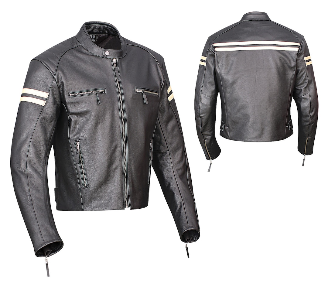 Leather Motorcycle Racing Jacket - Etsy
