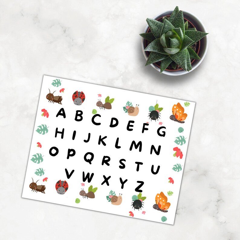 Alphabet Chart ABC Chart Capital Letters Chart Alphabet - Etsy