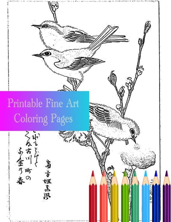 Printable 8.5x11 Coloring Page Kubo Shunman - Etsy