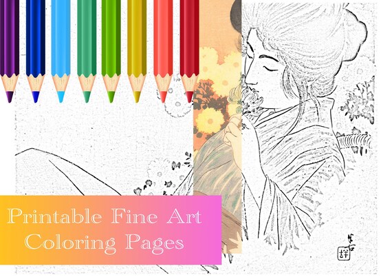 Printable 8.5x11 Coloring Page Kajita - Etsy