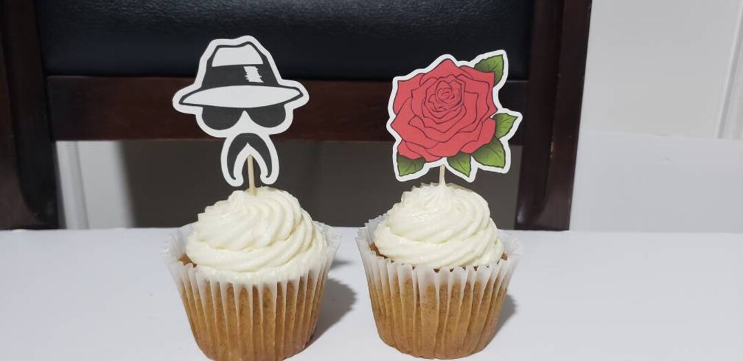 Cholo Theme, Roses Cupcake Toppers, Chicano Party Decoration, Homies - Etsy