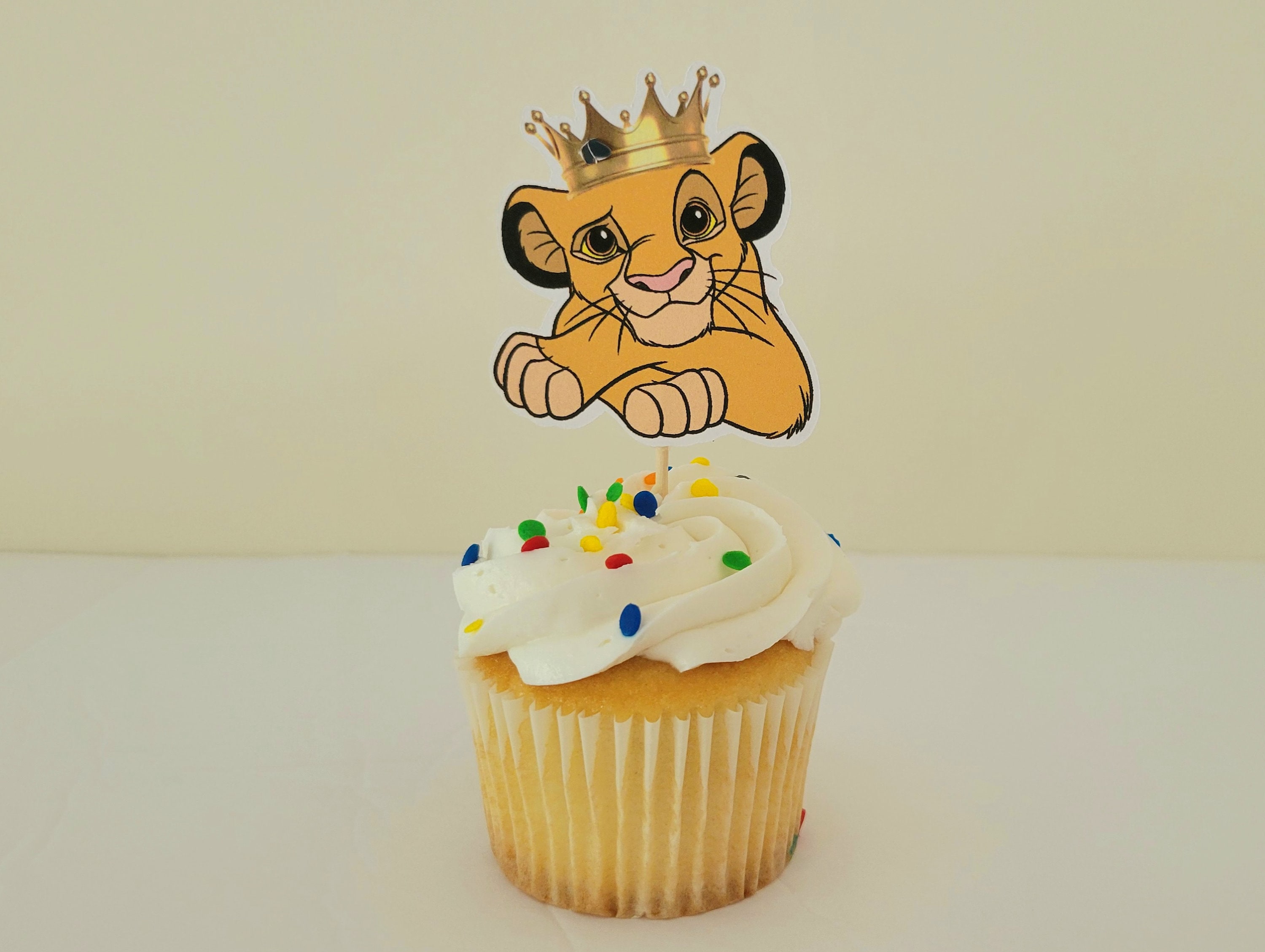 Simba With Crown, Lion King Cupcake Toppers, Party Decoration - Etsy