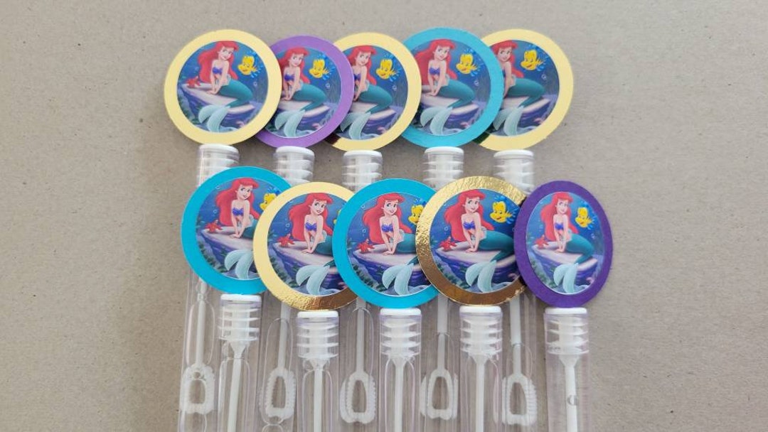 10 Little Mermaid Princess Ariel Bubble Wands, Party Favors - Etsy