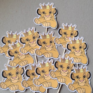 Simba With Crown, Lion King Cupcake Toppers, Party Decoration - Etsy