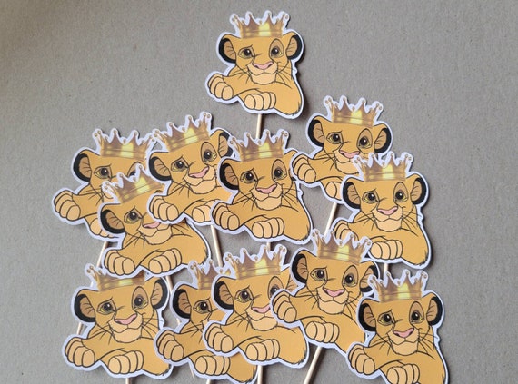 Lion King Baby Shower Cupcake Toppers