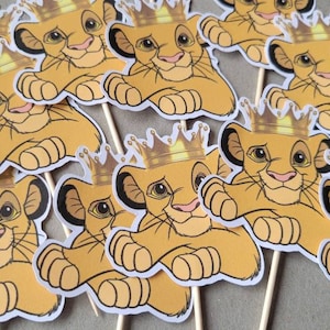 Simba With Crown, Lion King Cupcake Toppers, Party Decoration - Etsy