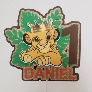 Lion King, Simba Personalized Cake Topper, Party Decoration ...