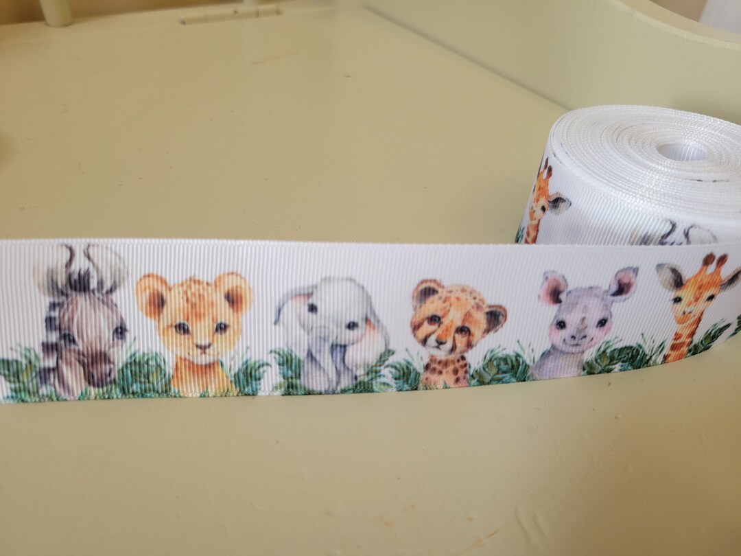 1.5" Jungle, Safari Grosgrain Ribbon, 3 Yards, Use for Crafts, Bows ...