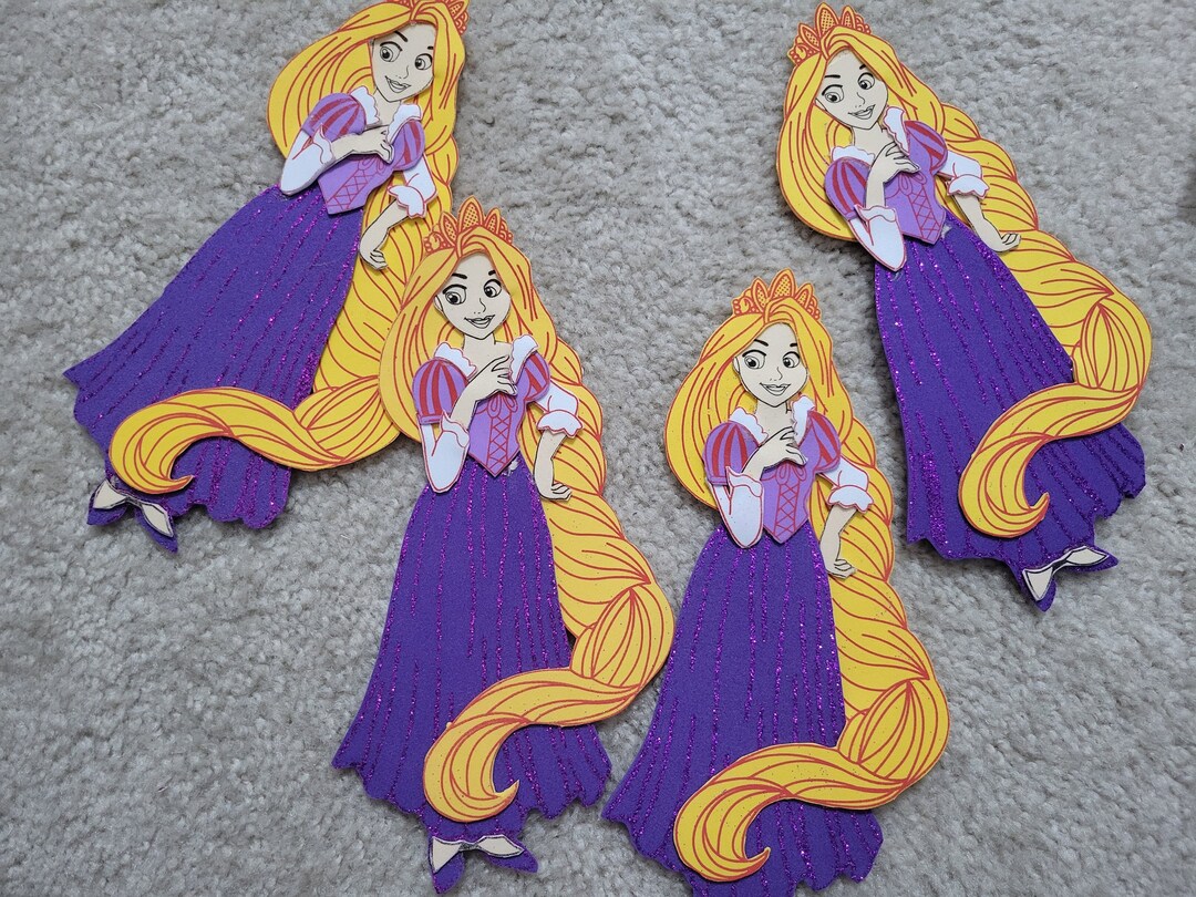 4 Foam Figures, Princess Rapunzel, Great for Centerpieces, Party ...