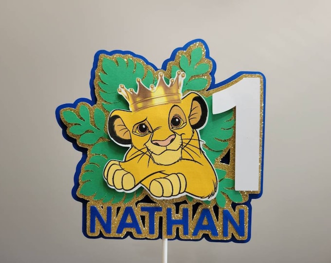 Lion King, Simba Personalized Cake Topper, Party Decoration ...