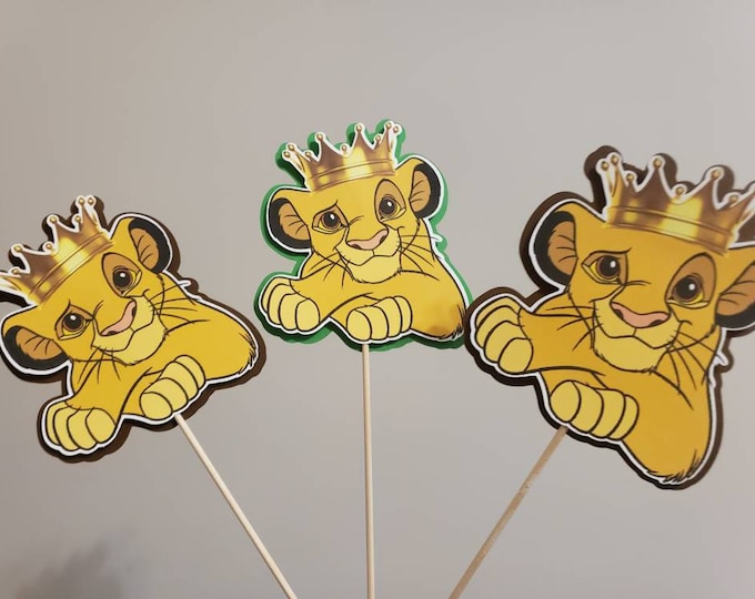 3 Simba, Lion King Party Decoration, Centerpieces, Cake Topper - Etsy