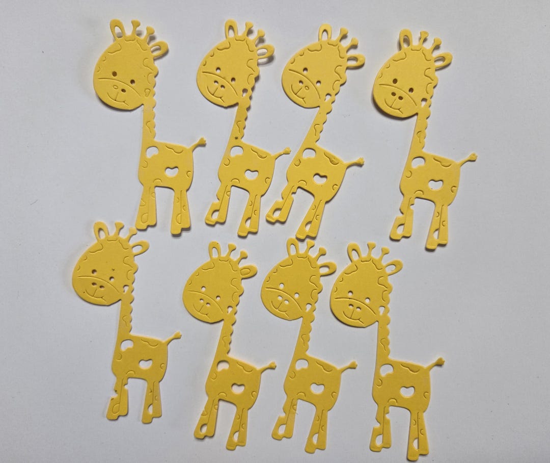 25 Giraffe Embossed Cardstock Cuts, Baby Shower Decor, Scrapbook, Party ...