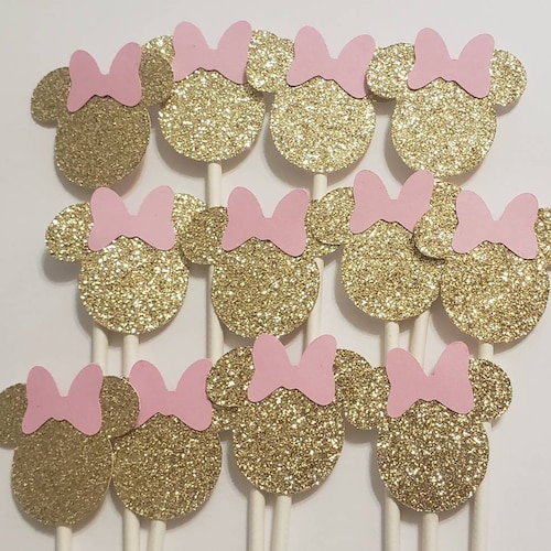 Minnie Mouse Pink and Gold Party Favors Box Pink and Gold - Etsy