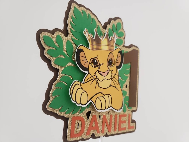 Lion King Simba Personalized Cake Topper Party Decoration - Etsy