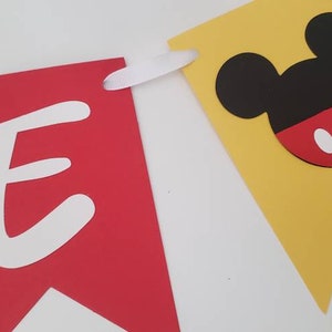 ONE Mickey Mouse First Birthday Banner, Party Decoration - Etsy
