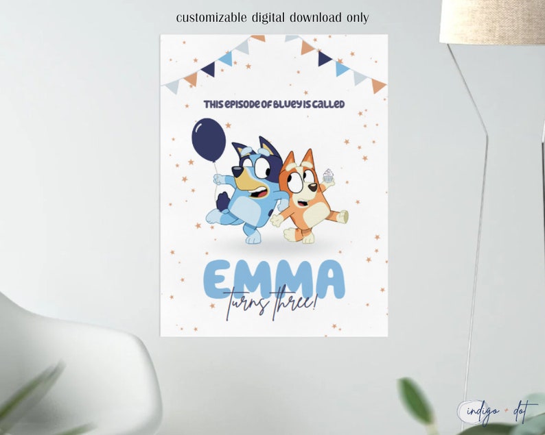 Bluey Bingo Birthday Thank You Card Modern Party Digital - Etsy Australia