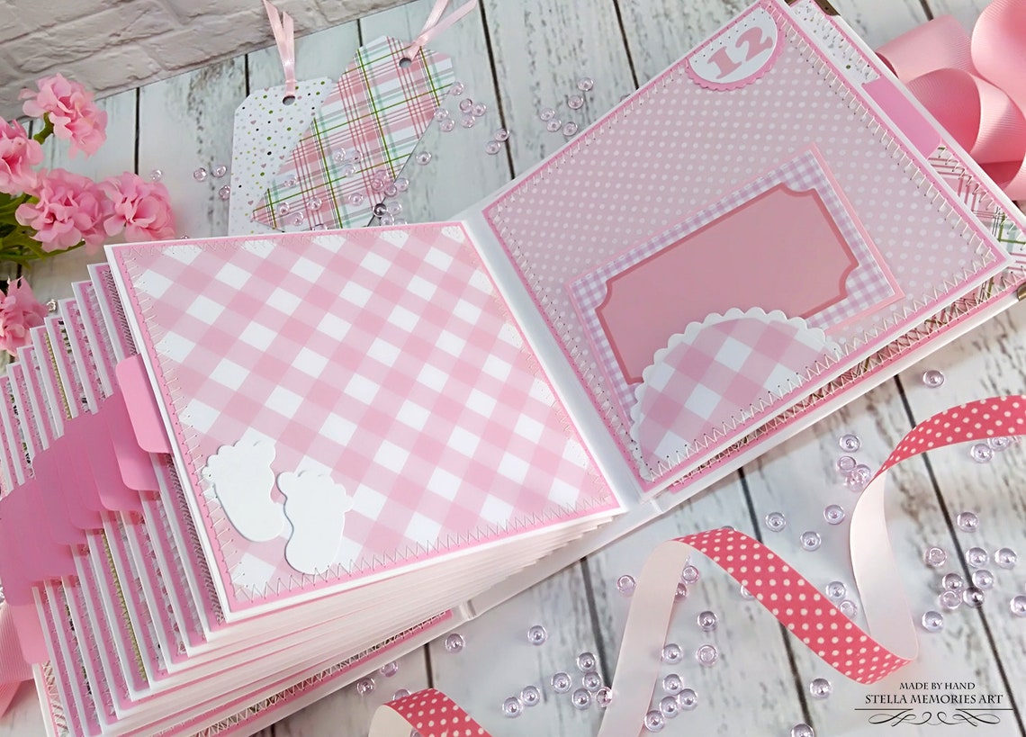 Premade Baby Girl Scrapbook Album First Baby Book New - Etsy