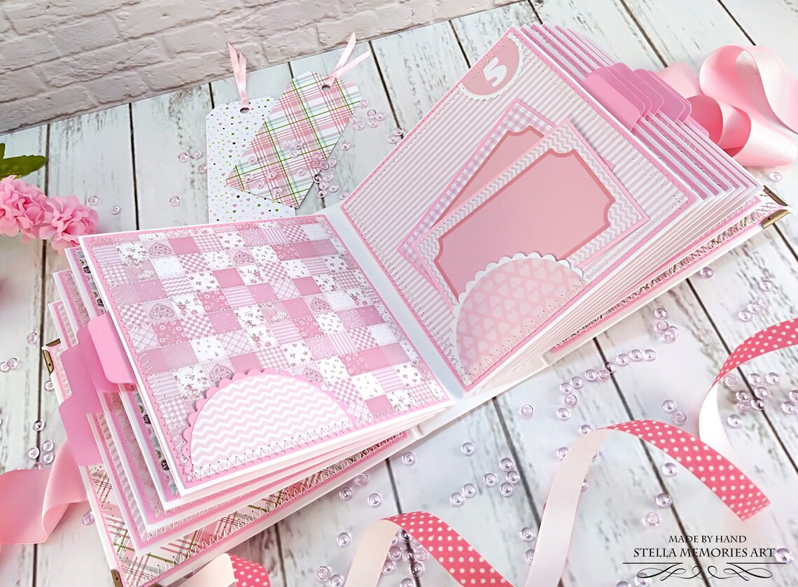Premade Baby Girl Scrapbook Album First Baby Book New - Etsy