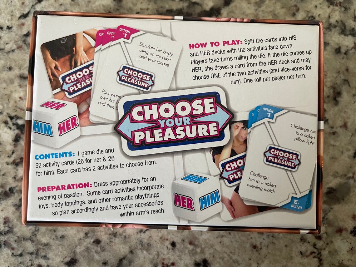 Choose Your Pleasure Adult Game Cards Etsy