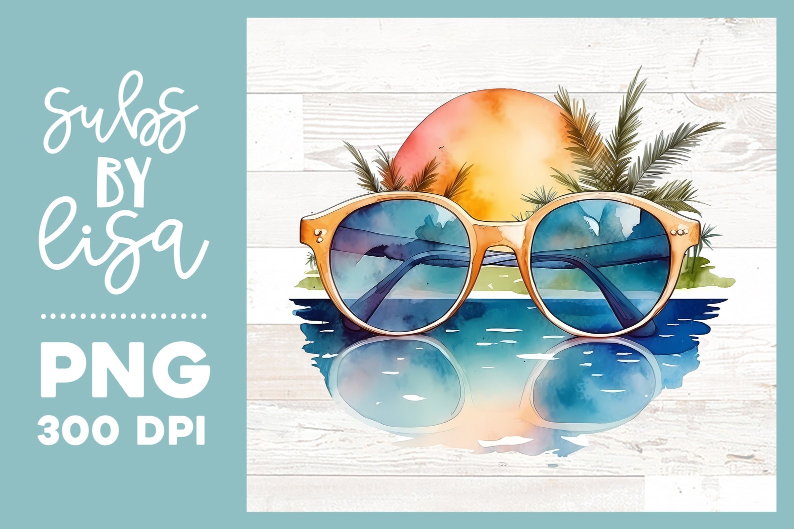 Summer PNG Designs Bundle, Retro Vacation Graphics (digital Download ...