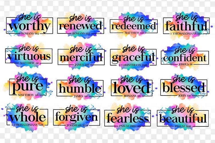 16 Christian Sublimation Designs Download, PNG Files Bundle ...