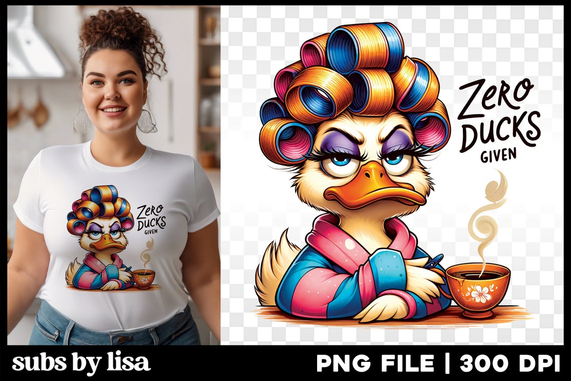 Funny Sarcastic Duck PNG, Zero Ducks Given Design (digital Download) - Etsy
