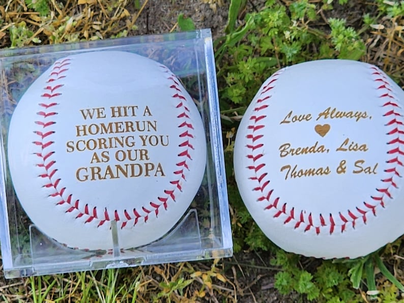 Custom Grandpa Fathers Day Baseball Gift Personalized Baseball - Etsy