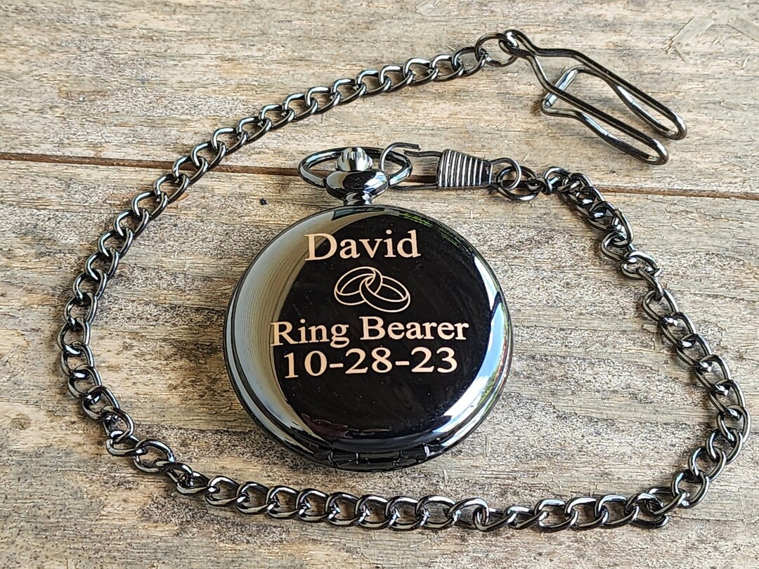Personalized Pocket Watch Ring Bearer Gift Proposal Gift Custom ...