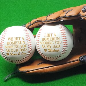 Custom Fathers Day Baseball Personalized Gift for Dad First Fathers Day ...