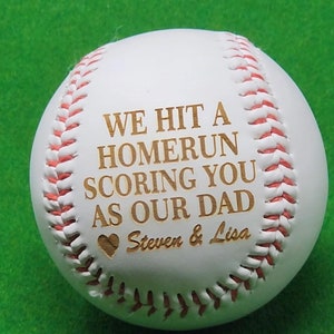 Custom Fathers Day Baseball Personalized Gift for Dad First Fathers Day ...