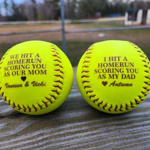 Custom Father's Day Softball Personalized Gift for Grandpa or Dad ...