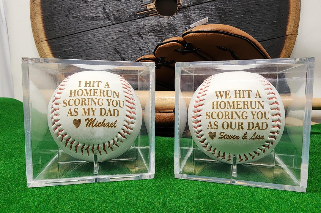 Custom Fathers Day Baseball Personalized Gift for Dad First Fathers Day ...
