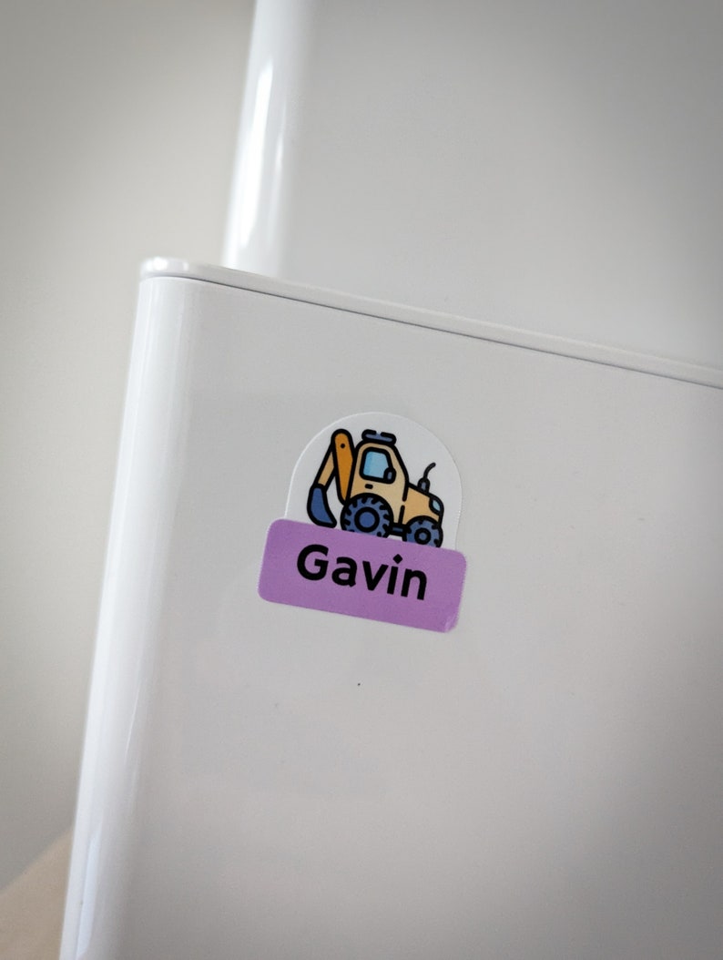 Children's Name Label Sticker Sheet, Adorable Kawaii Style, Waterproof ...