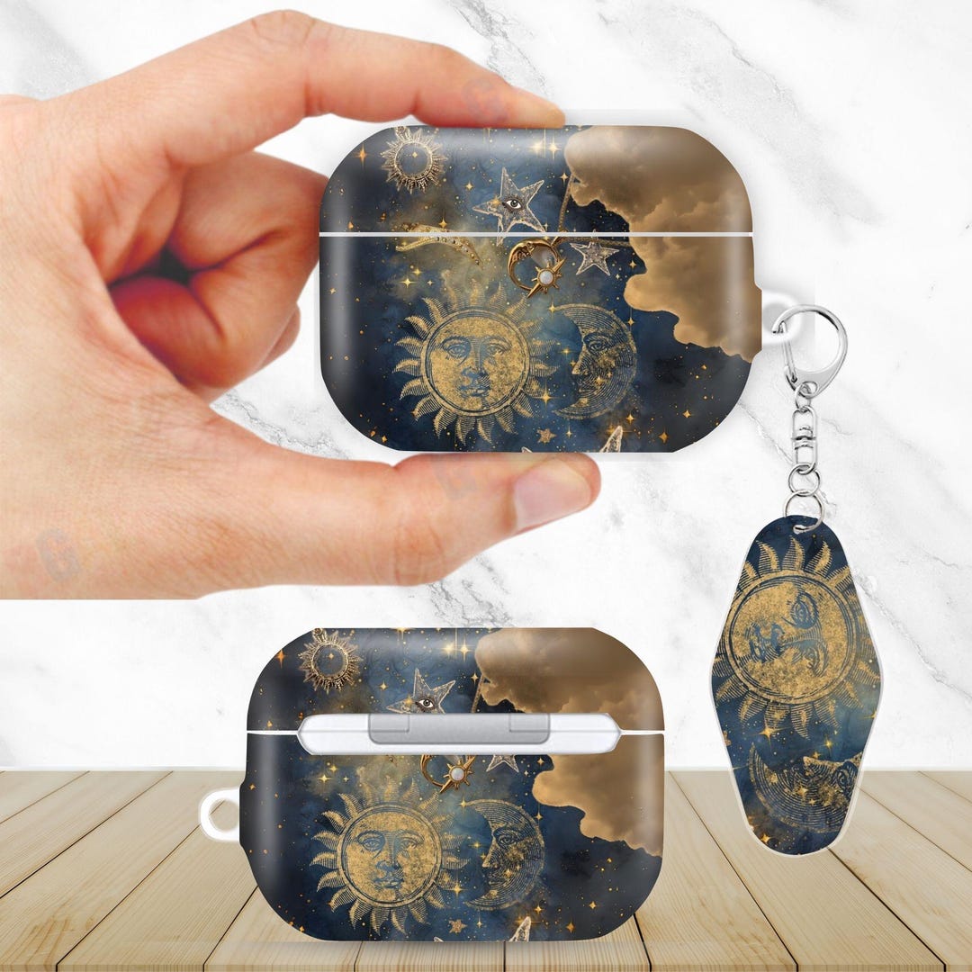 Celestial Sun Moon Art Airpods Case for Airpods Pro 3 2 1, AirPod 4 3 ...
