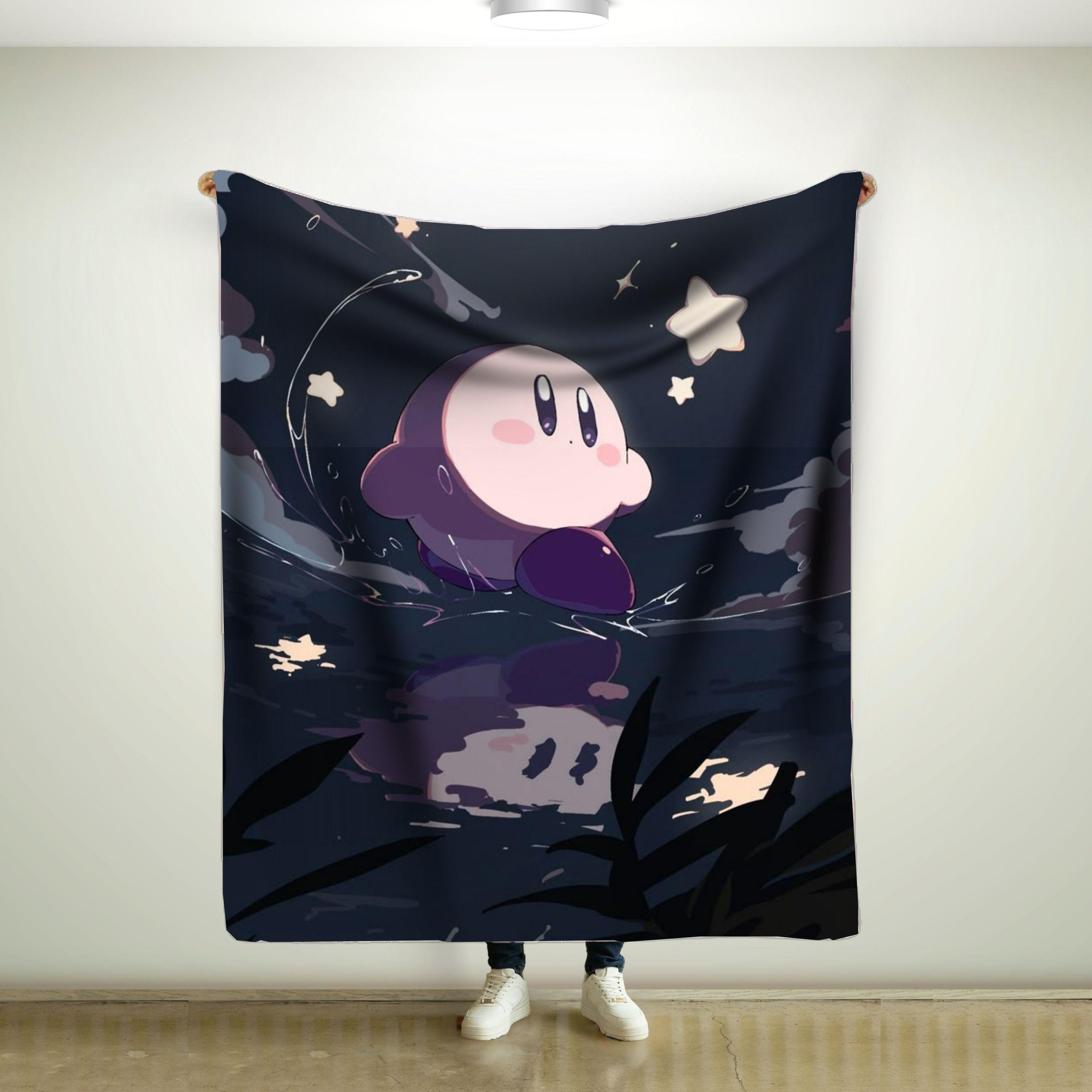 Cute Fanart Inspired by Pink Puffball Throw Blanket, Super Soft Cozy ...