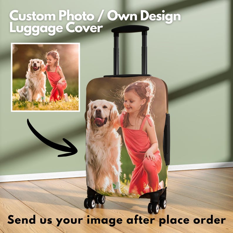 Travel Collage Luggage Cover, Travel Suitcase Cover protector Skins ...