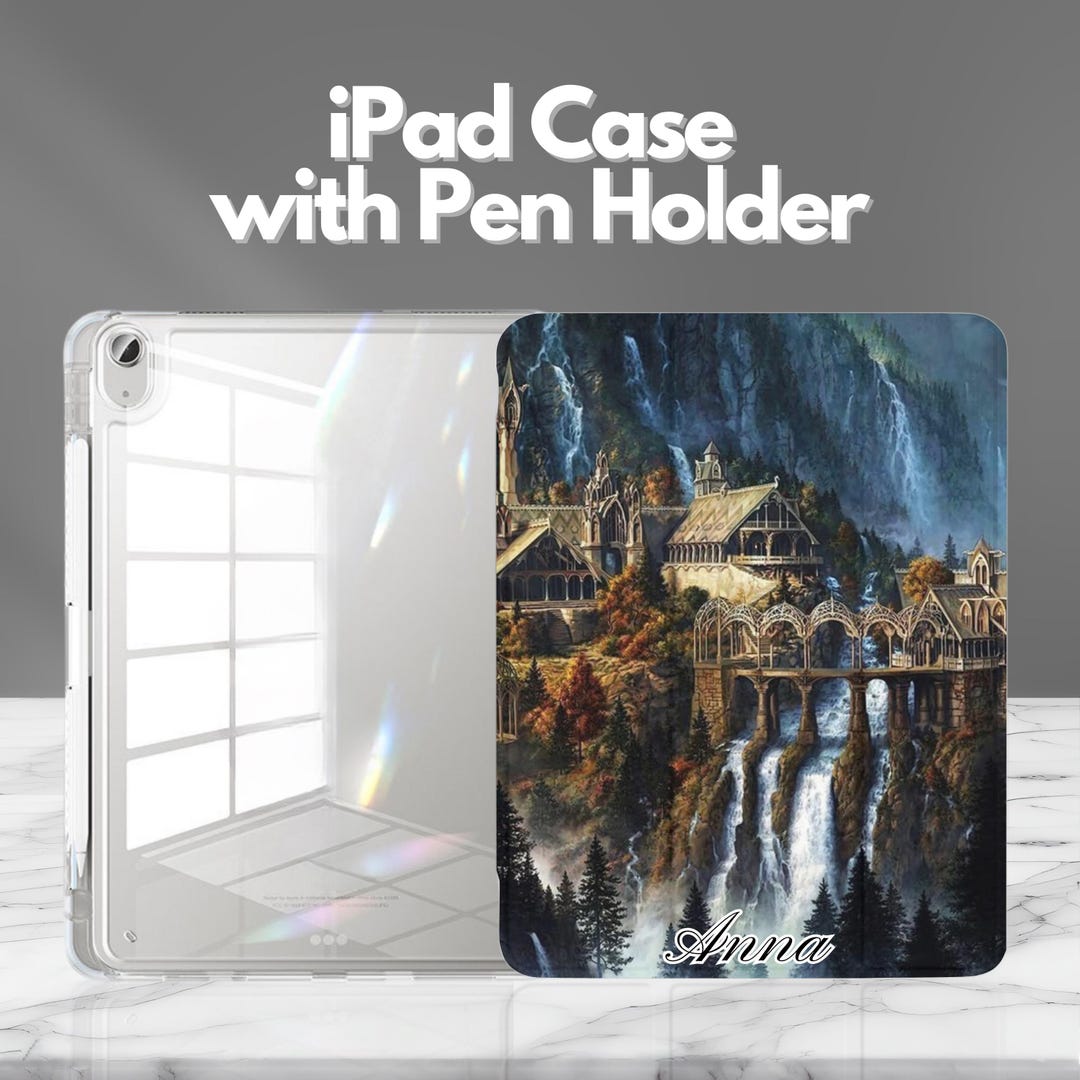 Personalized Fantasy Scenery iPad Case With Pencil Holder for iPad 11 ...
