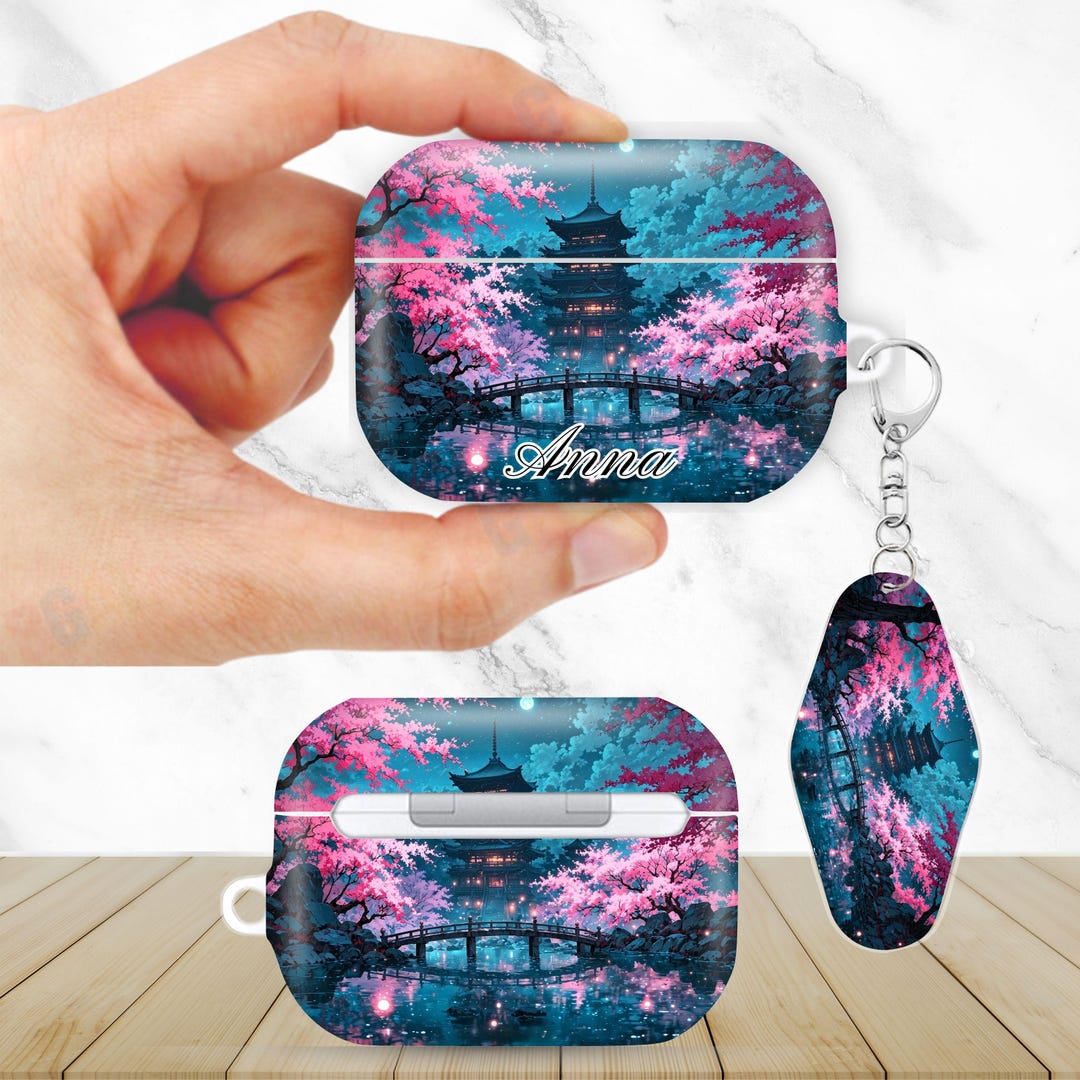 Personalized Japanese Scene Aesthetic Airpods Case for Airpods Pro 3 2 ...