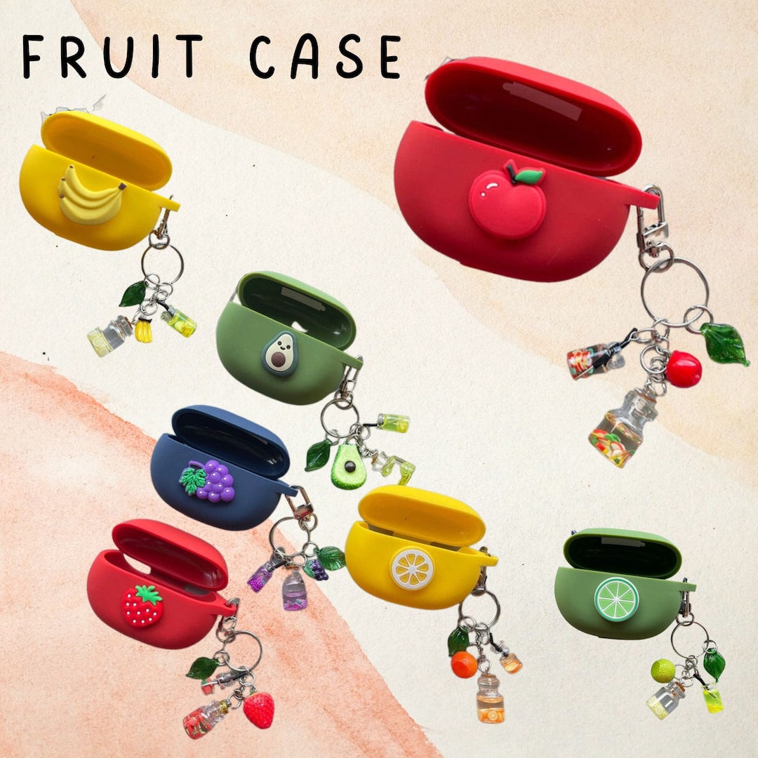 Cute Custom Initial Fruit Case for Beats Studio Buds, Studio Buds Plus ...