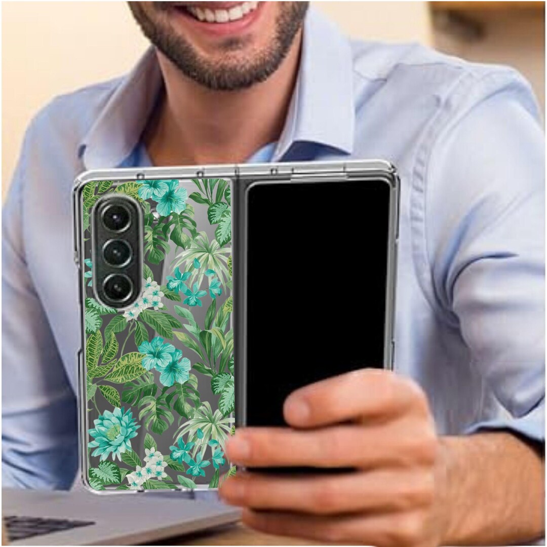 Cute Floral Galaxy Z Fold Phone Case for Samsung Galaxy Z Fold 6 5 4 3 ...