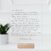 Actual Handwritten Letter Acrylic Plaque Stand, Handwriting Gift for ...