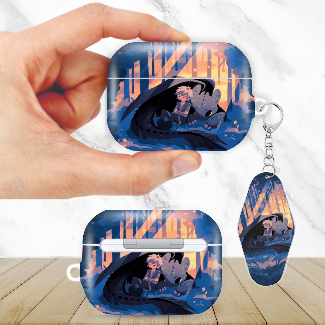 Cute Anime Dragon Fan Art Aesthetic Airpods Case for Airpods Pro 3 2 1 ...