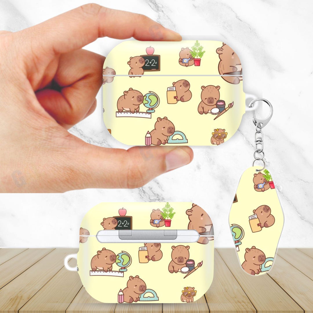 Cute Cartoon Capybara Aesthetic Airpods Case for Airpods Pro 3 2 1 ...